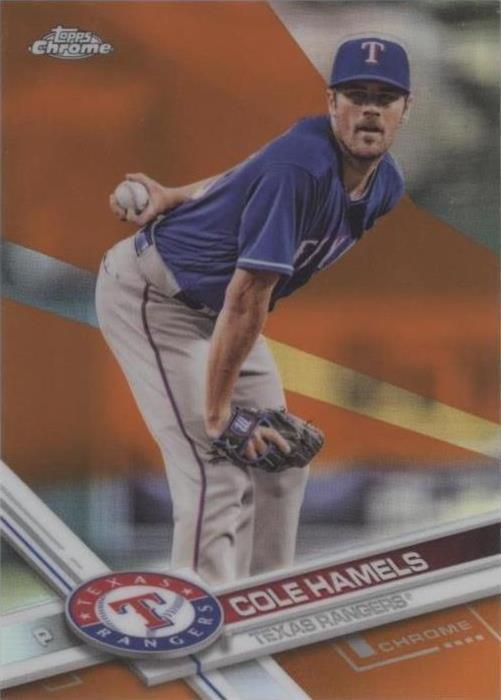 2017 Topps Chrome - Cole Hamels #81 Orange Refractor /25 for sale ...