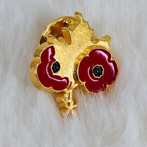 Canadian Remembrance Day Maple Leaf Red Poppy Small Enamel Lapel Pin | eBay