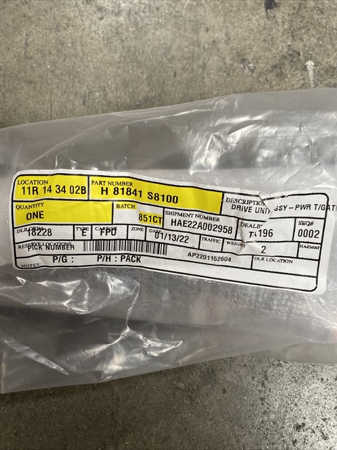 81841-S8100 OEM Hyundai Palisade Right Passenger Side Hatchback Power ...