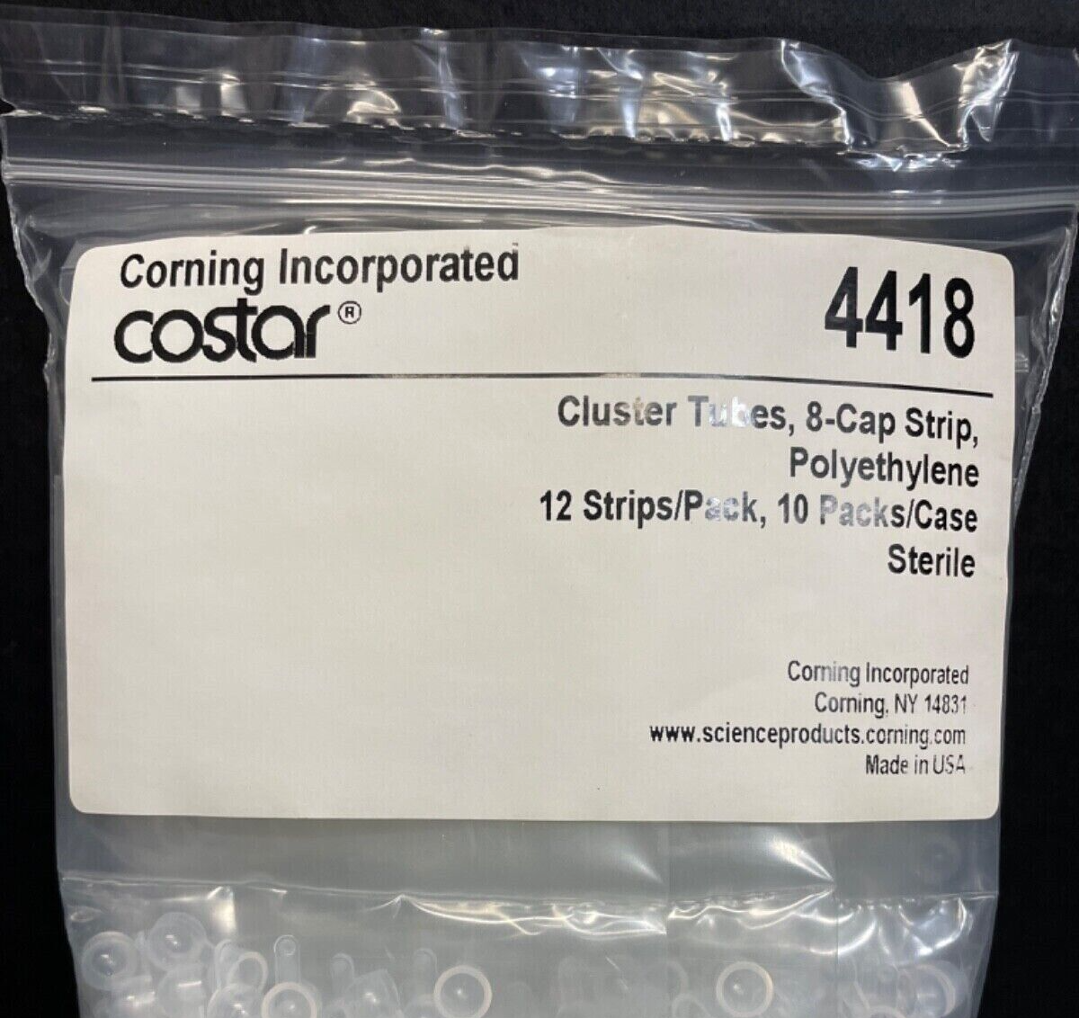 Corning Costar 4418 PCR Cluster Tube 8-cap Strip for sale online | eBay
