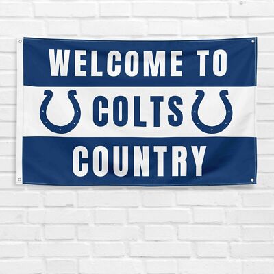 For Indianapolis Colts Football Fans 3x5 ft Flag Gift Welcome Banner | eBay