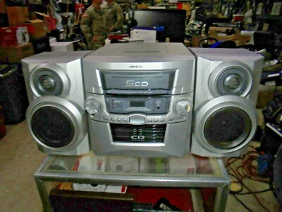 VINTAGE Audiovox CD1072 Home Shelf System 5 CD CHANGER AM FM Radio with ...