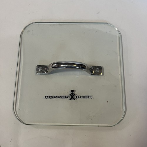 Copper Chef Glass Lid Square Rimless 7 3/4" Cookware Panini & Hamburger ...