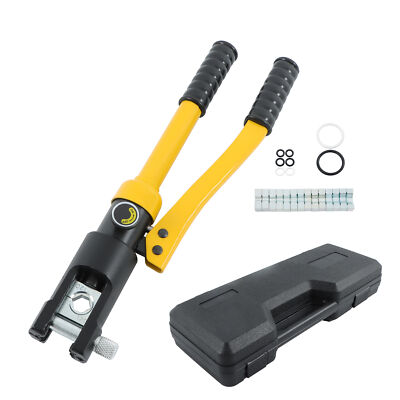 12T Hydraulic Wire Crimping Tool Cable Lug Terminal Crimper w/8 Dies ...