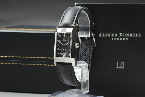 [N MINT Box] Dunhill Dunhillion 8104 Black Silver Men's Quartz Watch ...