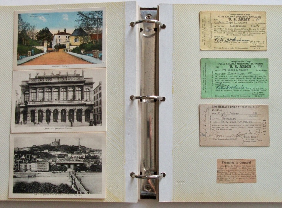 WWII SCRAPBOOK MILITARY 732ND RAILWAY PHOTOS GERMANY, TANKS & MORE! | eBay