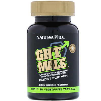 Nature's Plus, GHT Male, Human Growth Hormone And Testosterone Boost ...