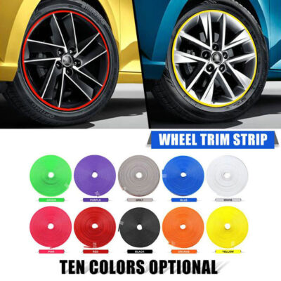 26Ft Rubber Car Wheel Hub Rim Edge Protector Ring Tire Guard Sticker ...