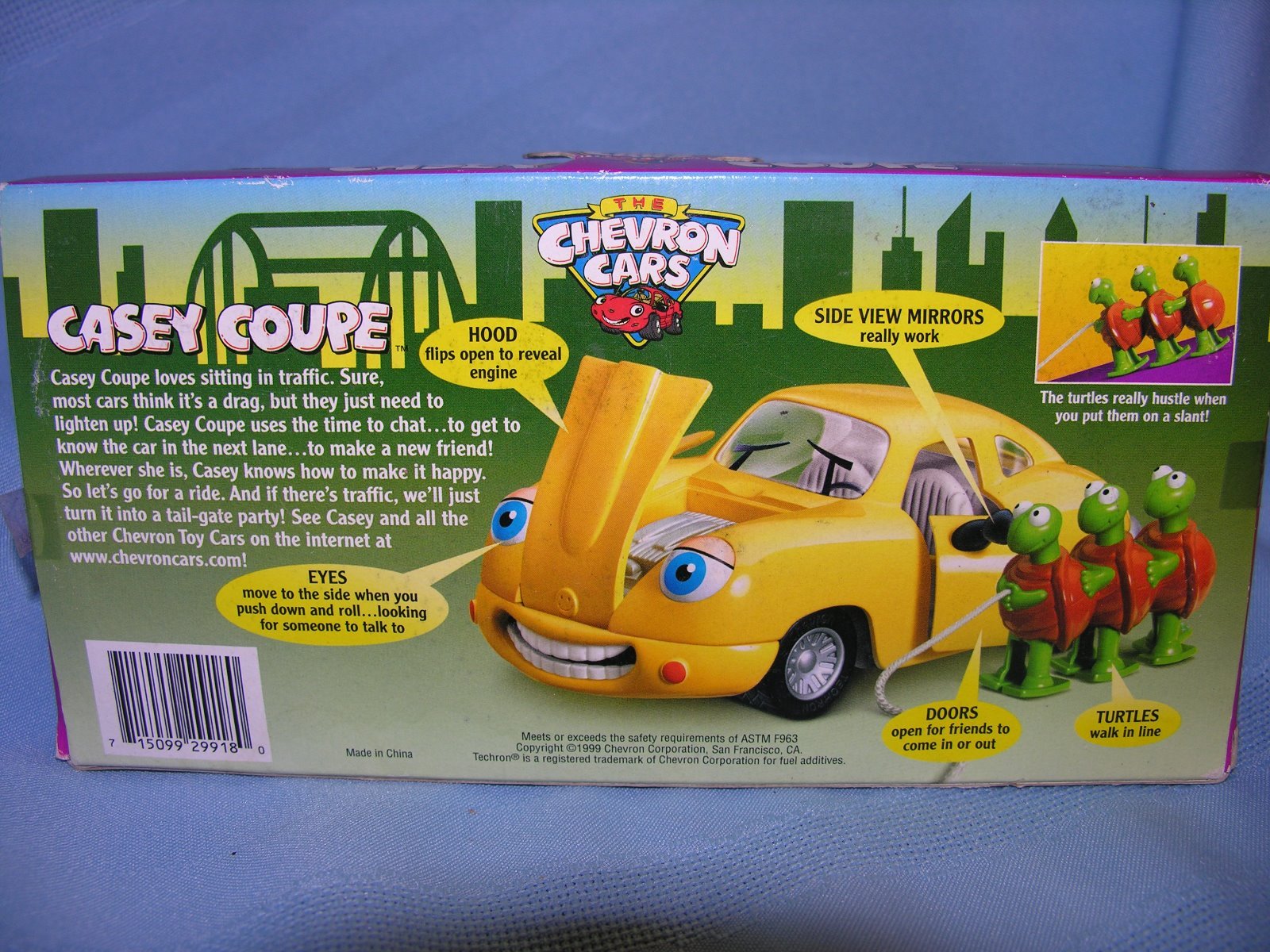 1998 THE CHEVRON CARS YELLOW CASEY COUPE TECHRON CARS W/ TURTLES | eBay