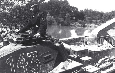 B&W WWII German Photo Panzer Crossing Bridge WW2 World War Two ...