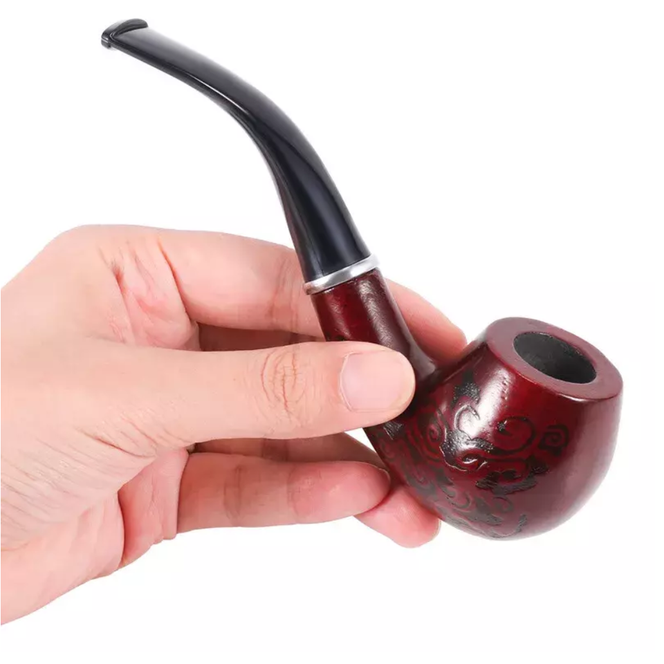 2 Durable Wooden Wood Smoking Pipe Tobacco Cigarettes Cigar Pipes ...