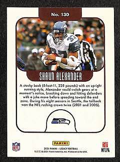 2021 Panini Legacy Shaun Alexander #130 Red Legends /299 Seahwks Card ...