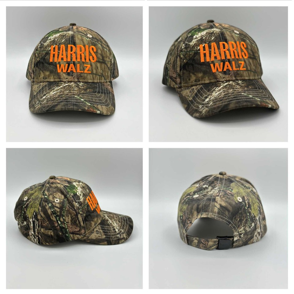 Harris Walz embroidered Camo Hat Kamala Tim Walz 2024 Election campaign ...