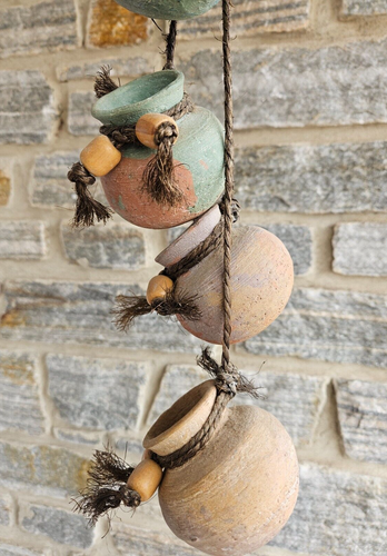 Rustic Terracotta Clay Pottery Mexican Pots Jars Spilling Hanging on ...