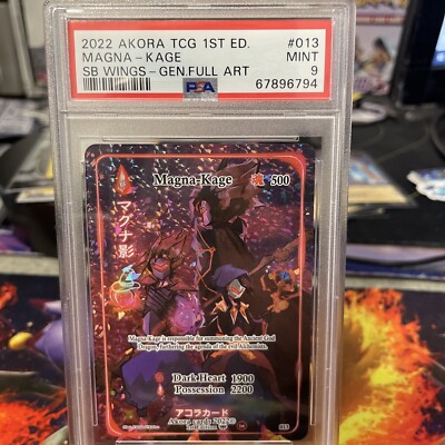 2022 Akora TCG MAGNA-KAGE Gen Full Art Holo Card PSA 9 Spellbound Wings ...