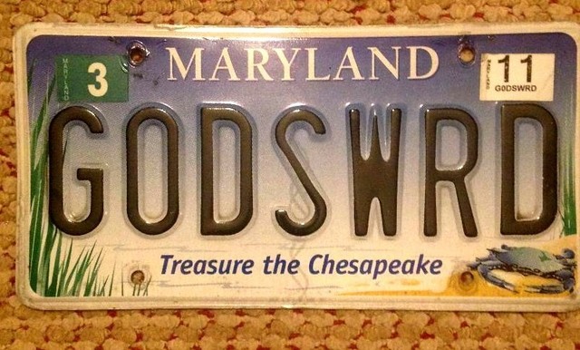 VANITY PERSONALIZED SPECIALTY LICENSE PLATE GODS WORD RELIGION LORD ...