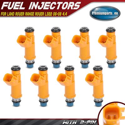 8x Fuel Injectors for Land Rover Range Rover III L322 2006-2008 4.4 4x4 ...