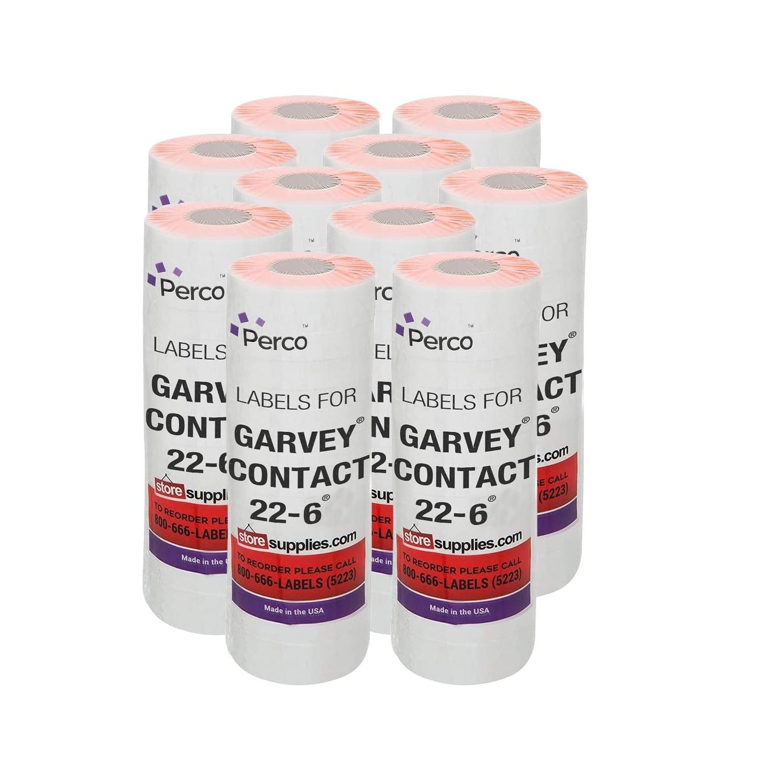 2212 Flou. Red Pricing Labels for Garvey 22-6/22-7/22-8 Price Gun – 90 ...