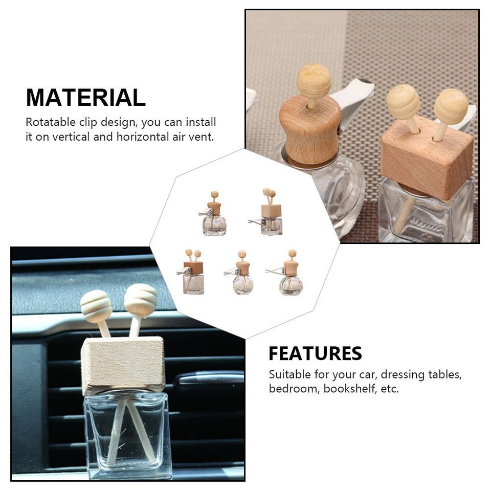 5pcs Essential Oil Diffuser Car Aroma Diffuser Bottle Car Aroma Bottles ...