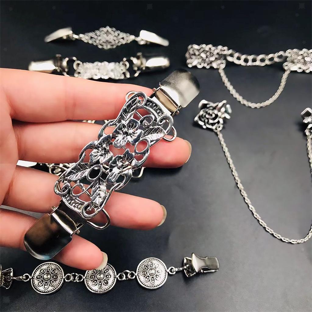 Shawl Chain Clips Collar Dresses Retro Shawl Blouse Alloy Shirts 8 ...
