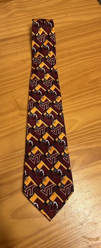 NCAA VA Tech Hokies Men’s Neck Tie Collegiate Larson 100% Silk | eBay