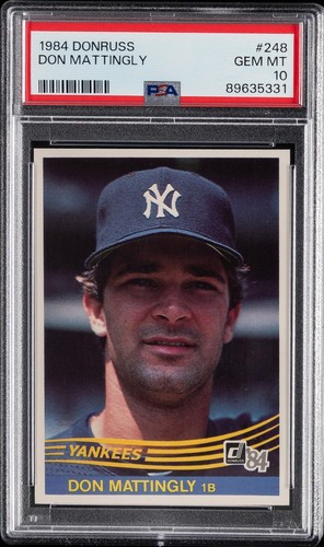 1984 Donruss Don Mattingly Rookie Card #248 PSA 10 GEM MINT - Yankees ...