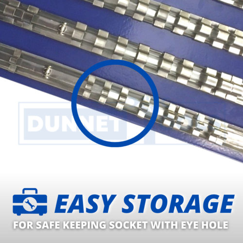 Socket Rail Tray holds 80 sockets 1/4" 3/8" 1/2" drive clips Tool ...