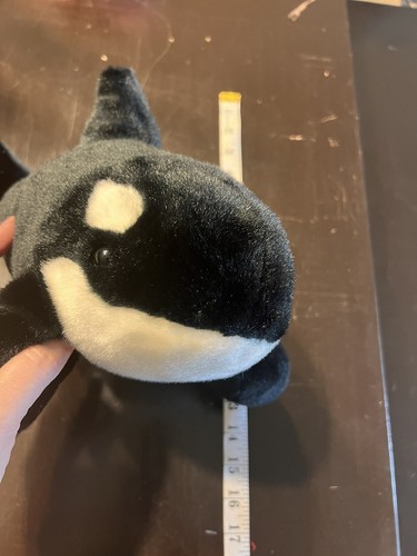 Sea World Orca Shamu Killer Whale Plush 15" Black White Stuffed Animal ...