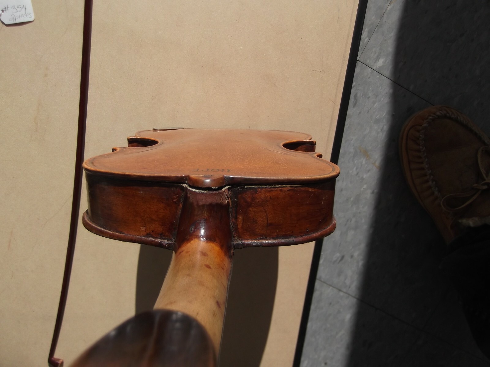 ANTIQUE 4/4 VIOLIN INSTRUMENT HOPF CASE BOW OLD RARE | eBay