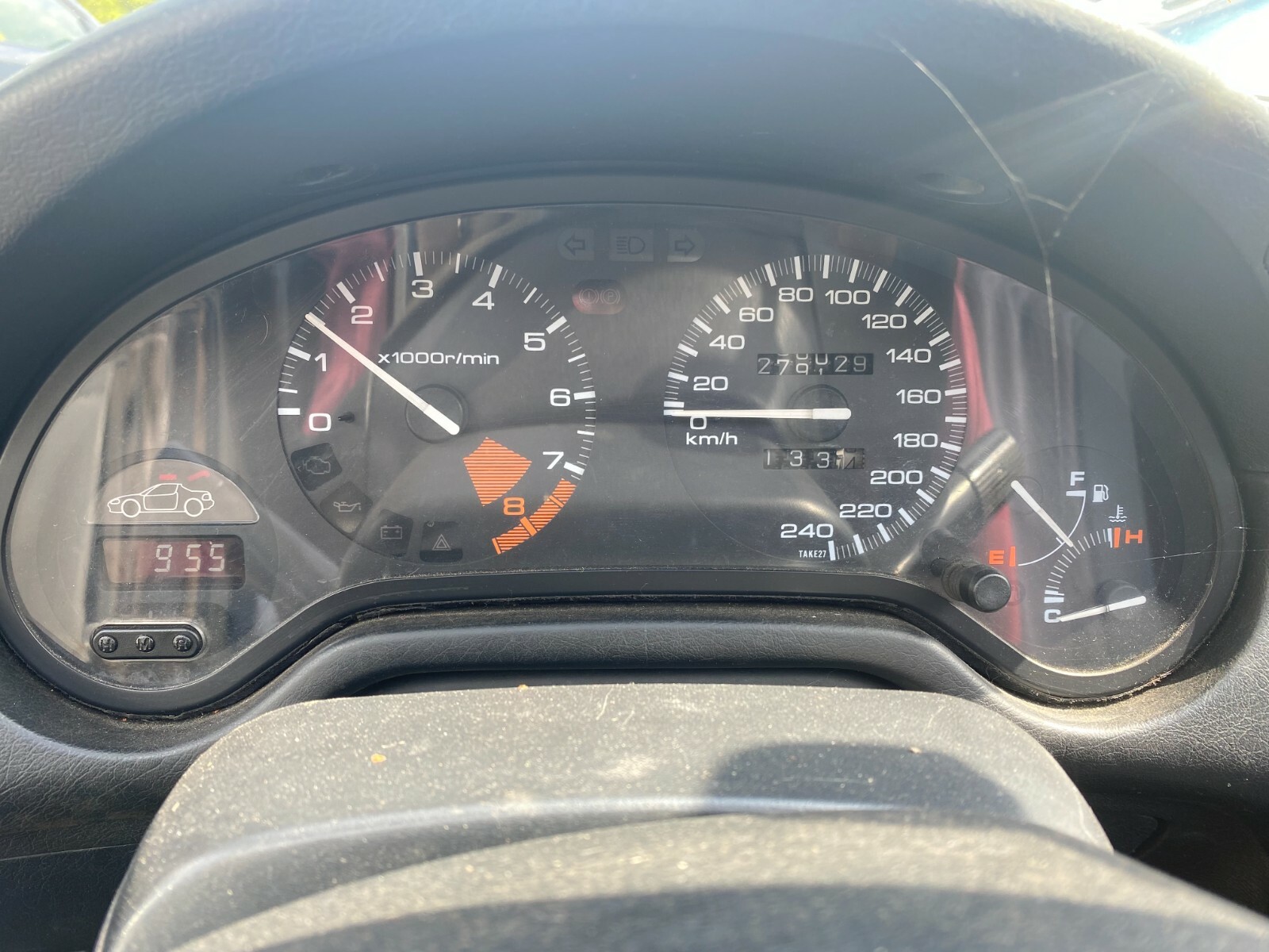 HONDA CIVIC CRX DEL SOL 92 93 94 95 96 97 98 CLUSTER SPEEDO EDM KMH OEM ...