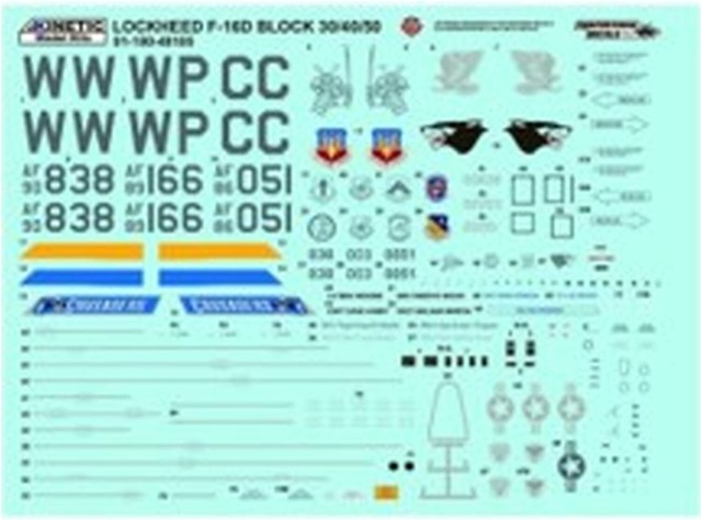 KINETIC 48105 1 48 F-16D Block 30/40/50 USAF Plastic Model Kit for sale ...