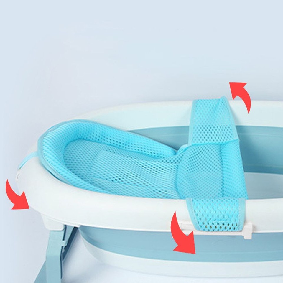 Shower Support Mat Newborn Shower Cradle Baby Bath Mesh Cushion Bathtub ...