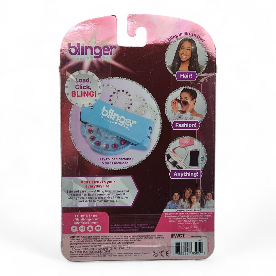 NEW Blinger Refill 5 Discs 75 Adhesive Gems Sparkle Collection Clear ...