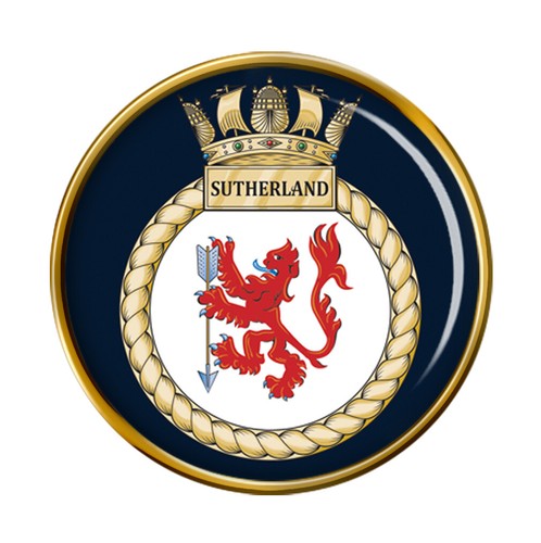 HMS Sutherland, Royal Navy Pin Badge | eBay UK