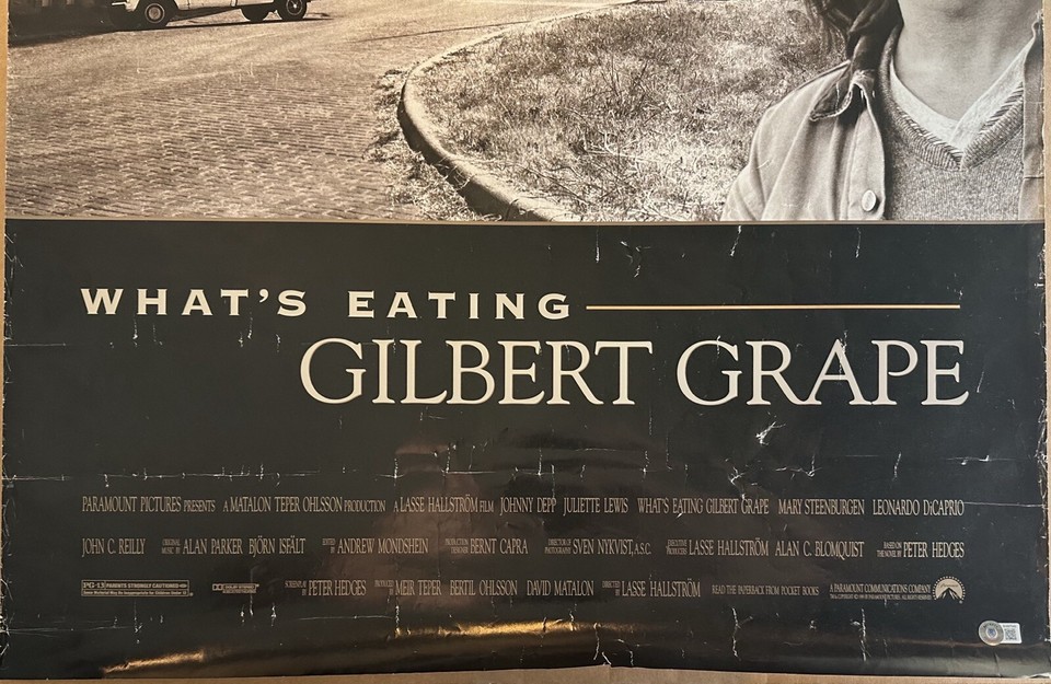 Johnny Depp What's Eating Gilbert Grape Signed Poster To Actor Mickey ...