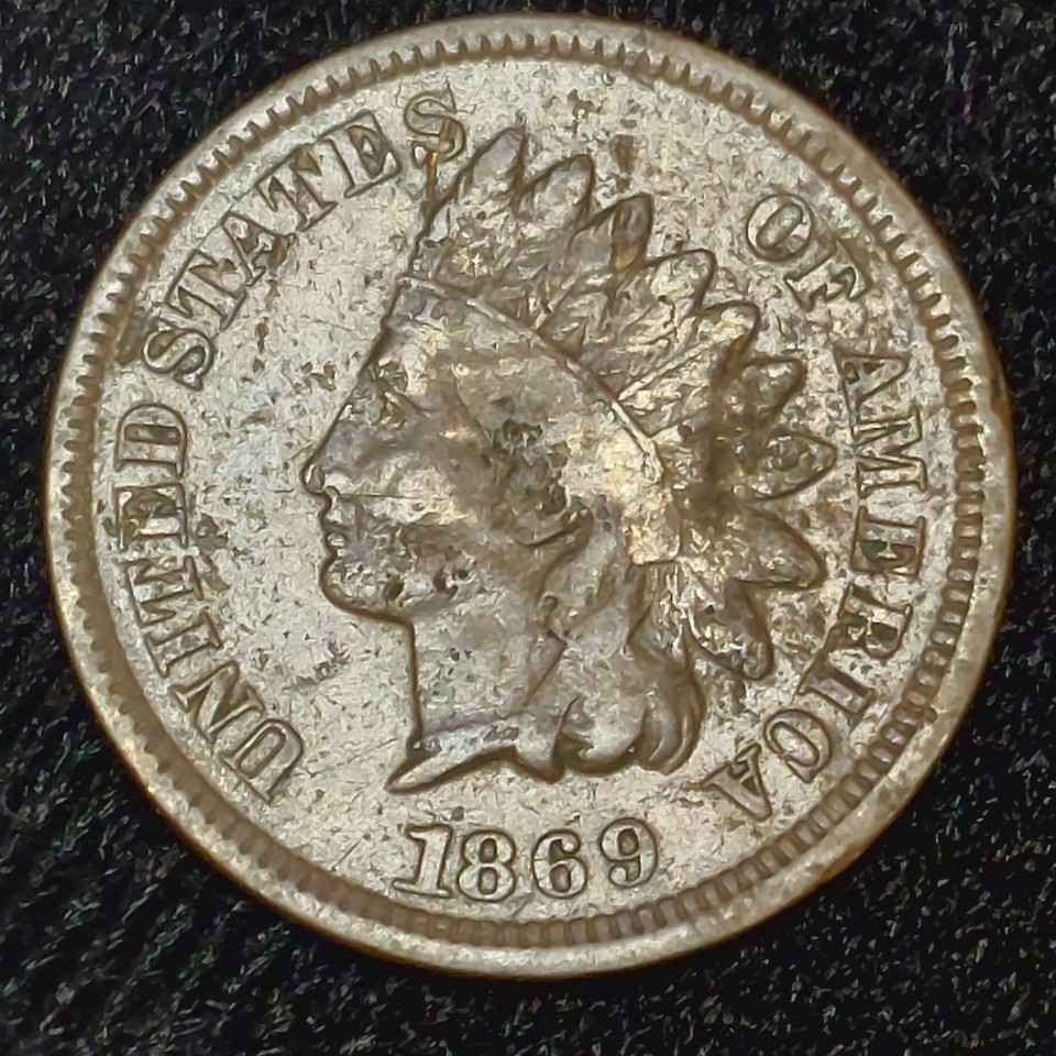 1869 Indian Head 1 One Cent/Penny ~ Semi Key-Date Coin ~ VG DETAILS | eBay