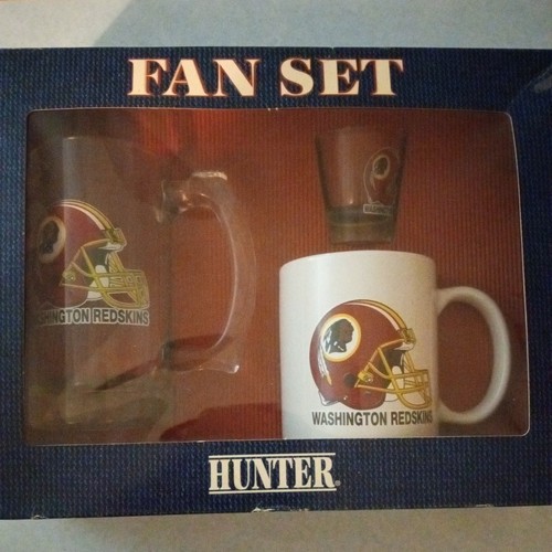 NFL Washington Redskins 3 Piece Fan Set Coffee Cup, Beer Glass, And ...