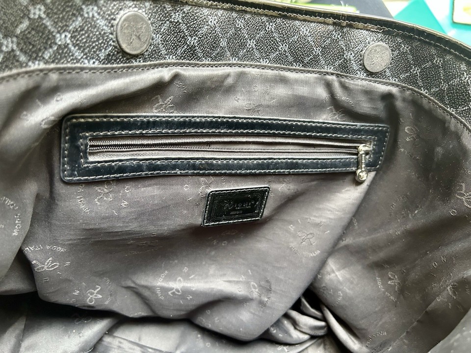 Pre-Owned Rioni ITALY Large Black Tote/purse MINT INSIDE & OUT MSRP ...