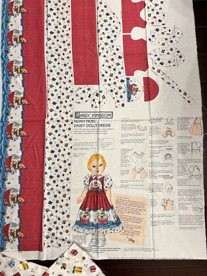 Daisy Kingdom Noah Noel Daisy Dolly Dress Pattern Cut And Sew+ extra ...