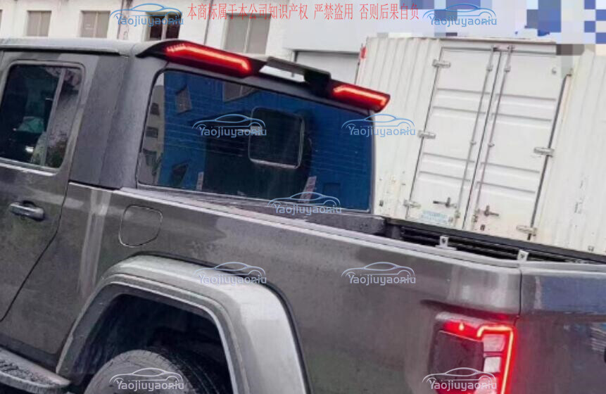 1pcs For Jeep Gladiator JT 2020-2023 Black Rear Roof Spoiler Windon ...