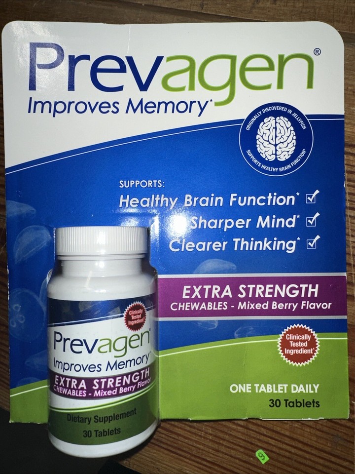 Prevagen Extra Strength 20mg Improves Memory & Brain Health 30 Chewable ...