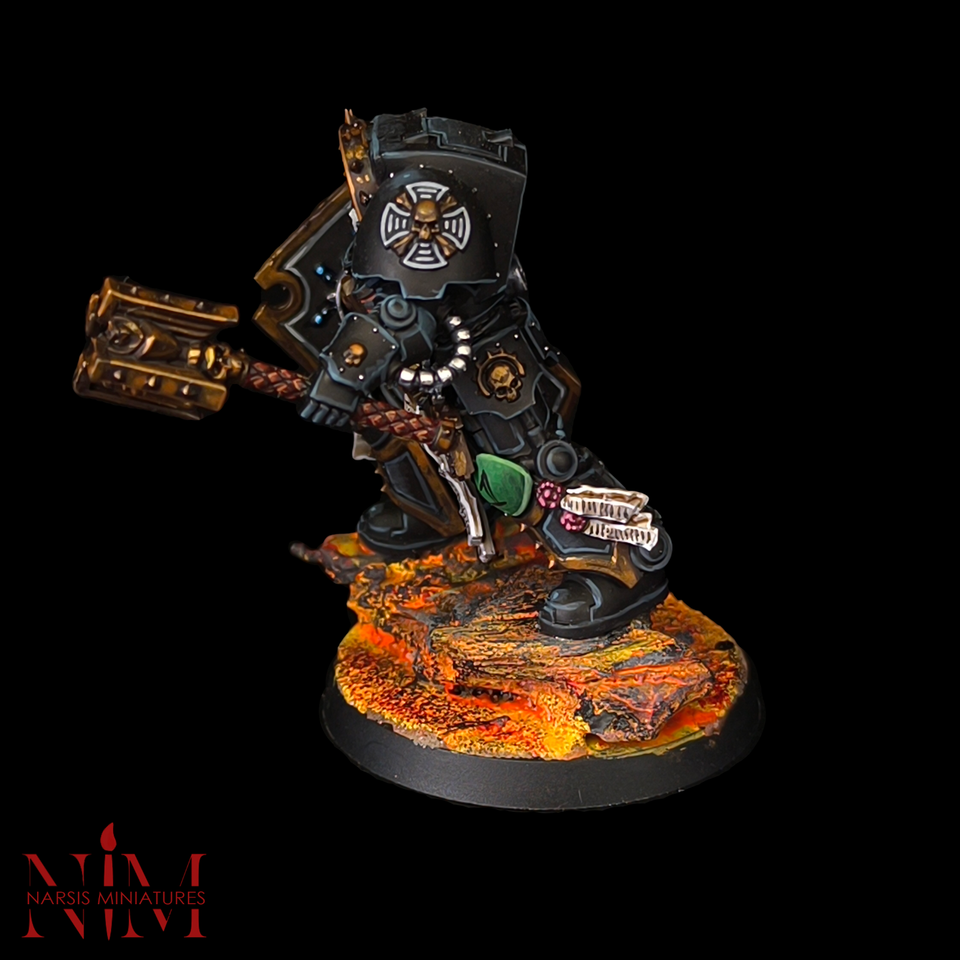 Warhammer 40k painted Salamanders chaplain in terminator armour | eBay