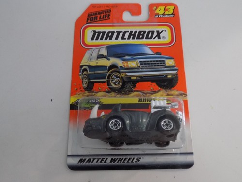Matchbox Animals Rhino Rod #43 New on Card | eBay