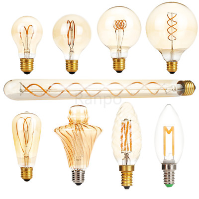 LED Light Bulb E27 E14 Lamp Vintage Retro Filament Edison Antique ...