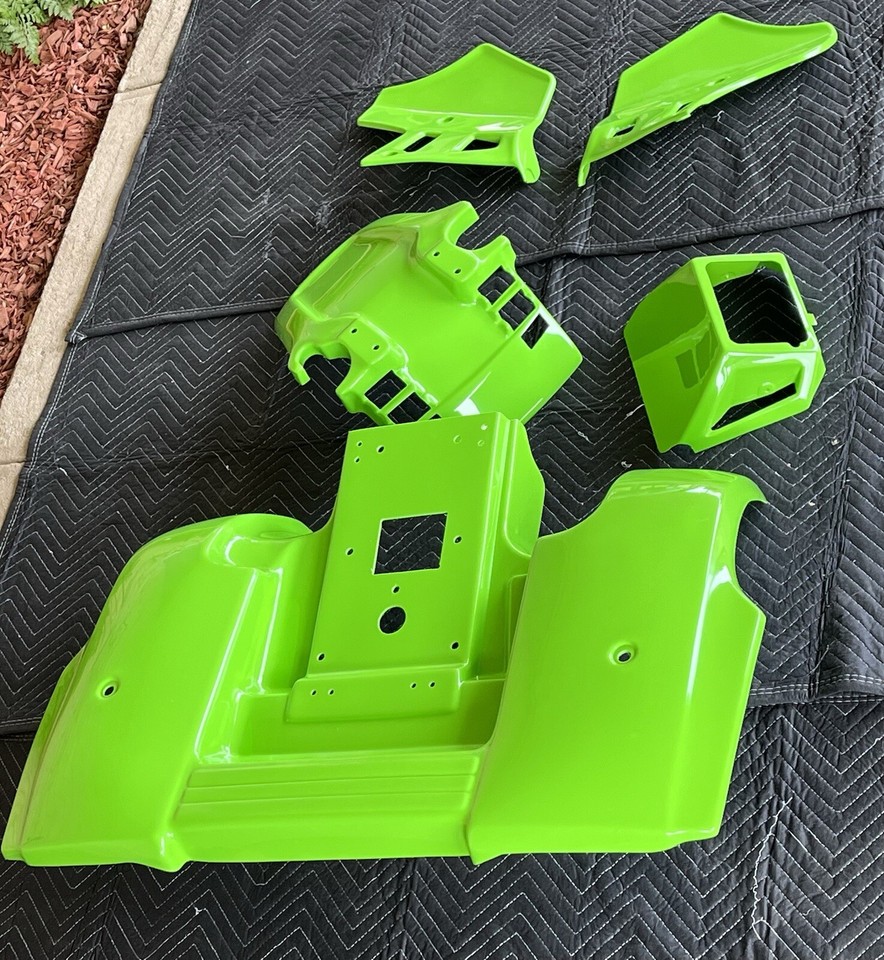 1986 1987 Kawasaki KXT 250 Tecate 3 Fender Front Rear Shroud Headlight ...