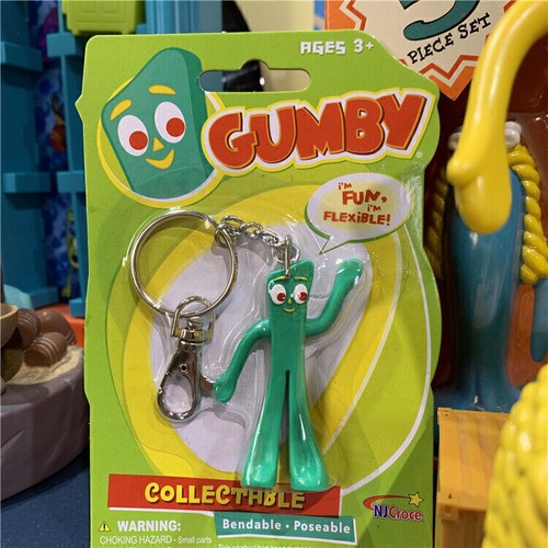 NJ Croce Gumby Flexible Bendable Poseable Key Chain Gift Backpack Decor ...