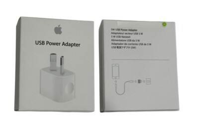 Apple 5W USB Power AC Adapter Genuine Authentic Apple White | eBay ...