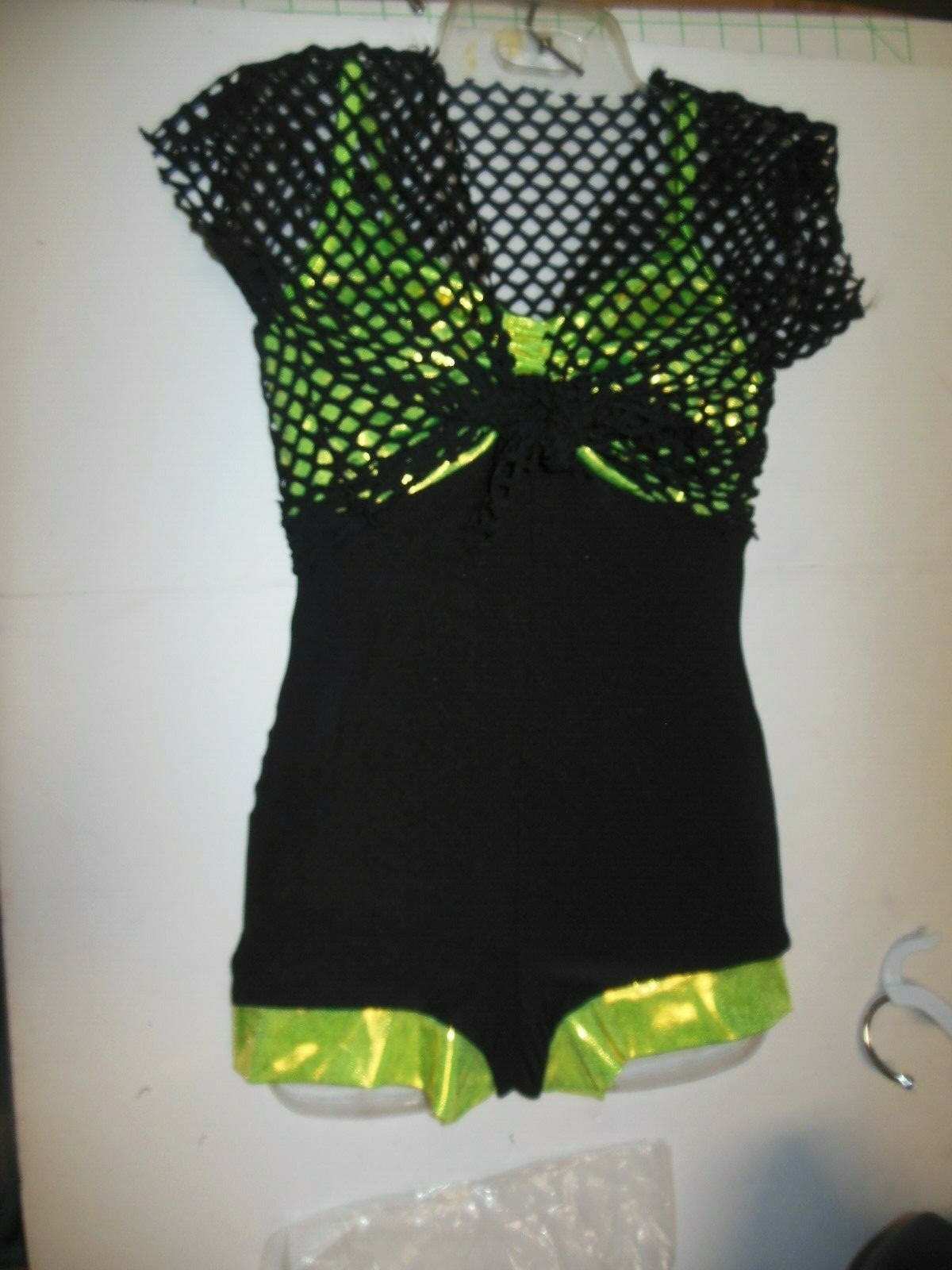 NWOT ACRO FOIL SHORTY UNITARD CAMISOLE DANCE w/mesh tie front jacket ...