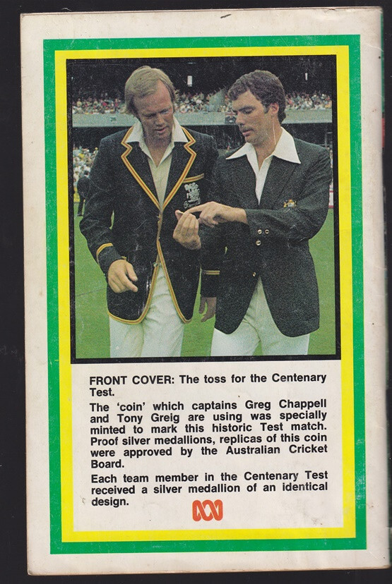 ABC Cricket Book 1977 England tour Centenary Test Greg Chappell Tony ...