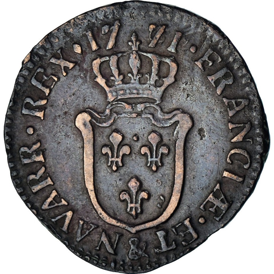 [#1155685] Coin, France, Louis XV, 1/2 Sol d'Aix, 1771, Aix, EF, Copper ...